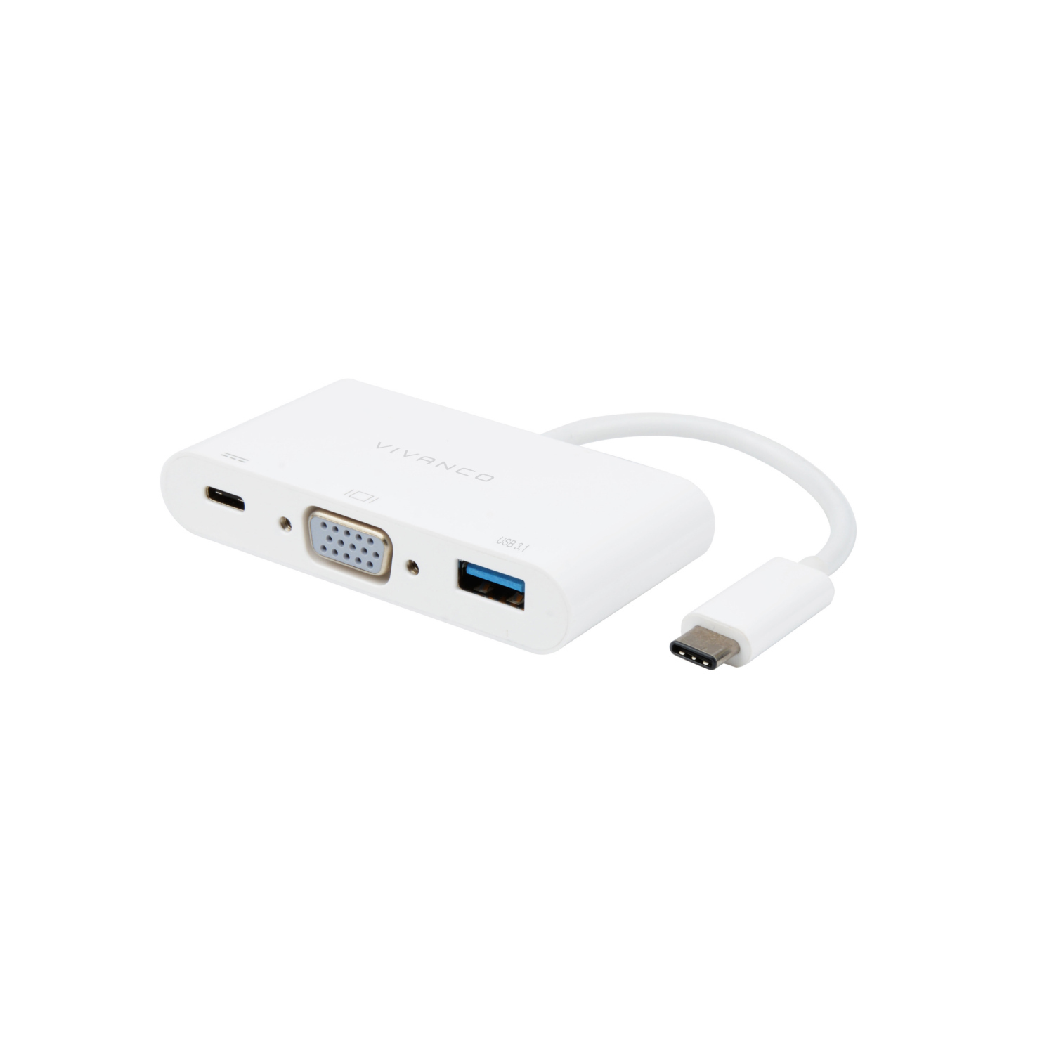 Vivanco USB-C na VGA adapter 3 v 1 - electronic4you Slovenija