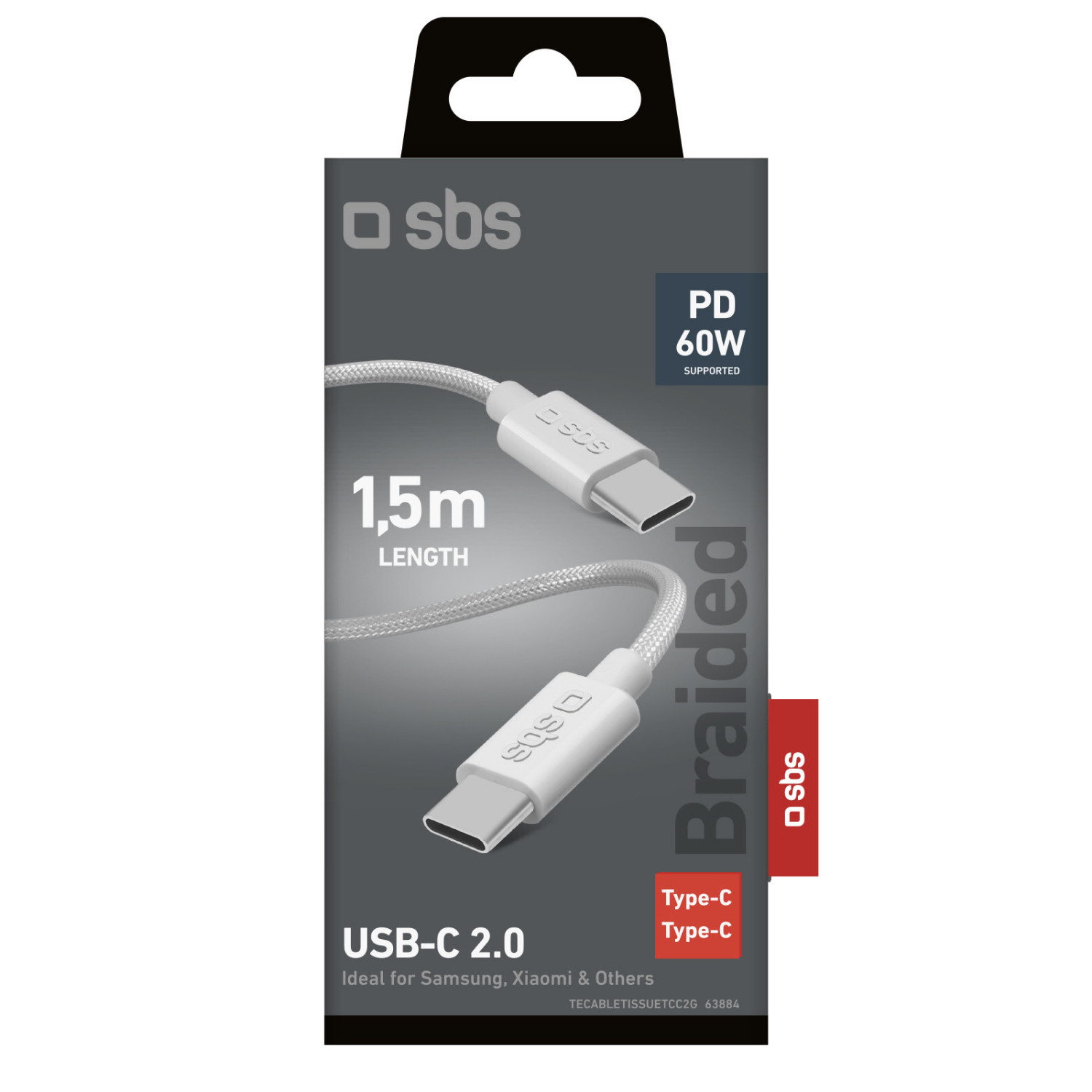 SBS USB-C – USB-C Kabel 2m bel Podatki - electronic4you Slovenija